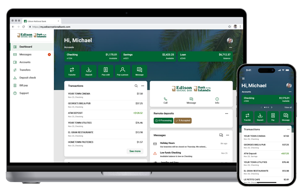 Online & Mobile Banking | Edison National Bank