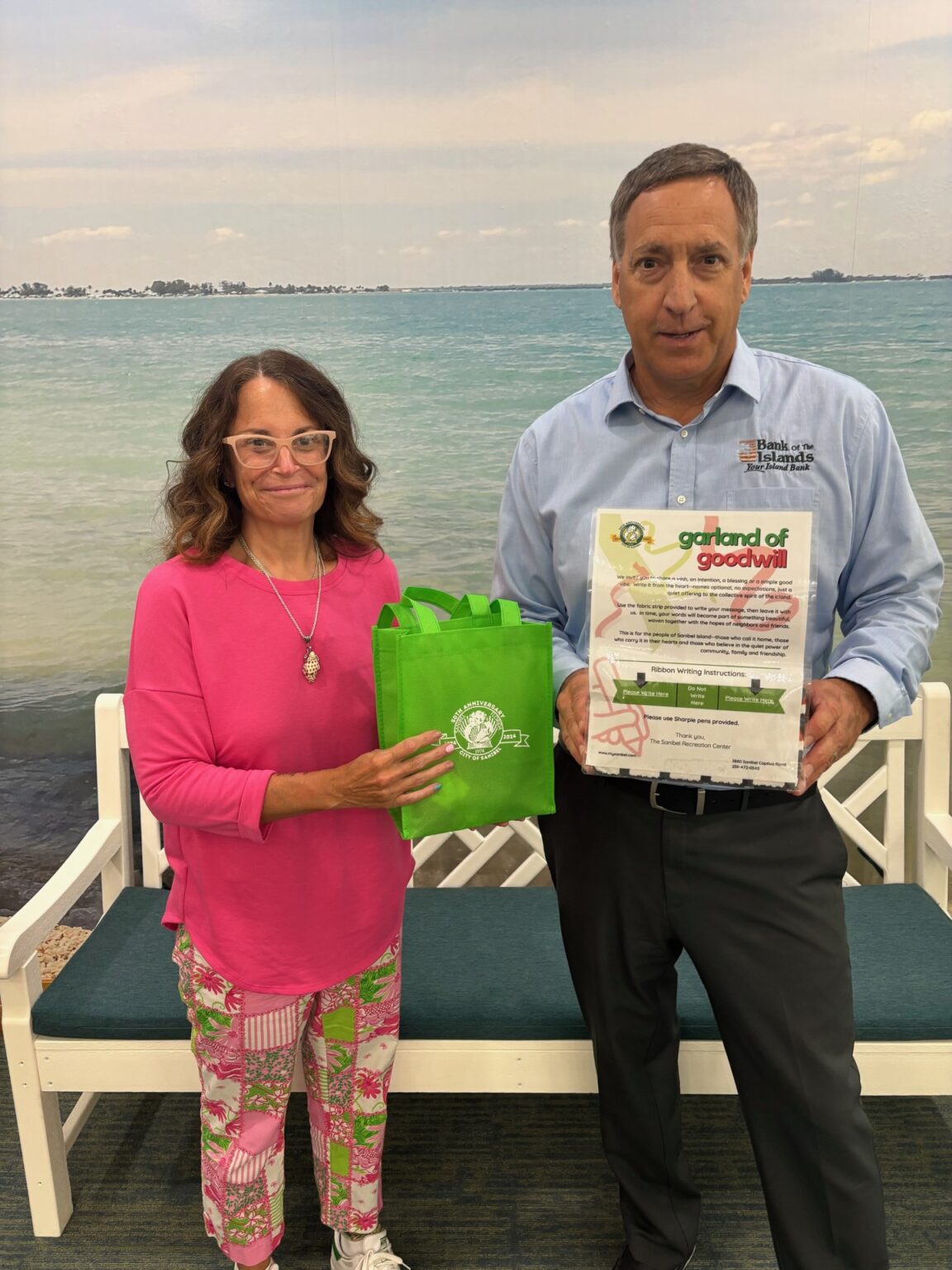 (l-r): Sanibel Marketing and Events Coordinator Denise Dillon with Bank ...